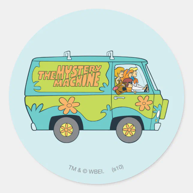 The Mystery Machine Right Side Classic Round Sticker | Zazzle