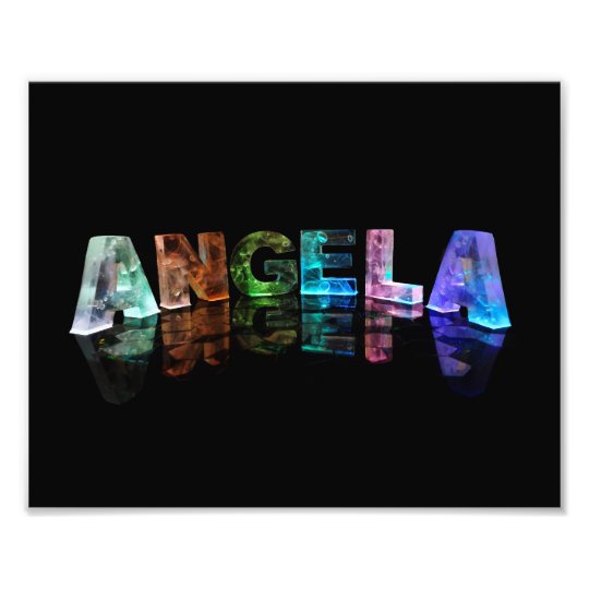 The Name Angela in Lights Photo Print | Zazzle.com