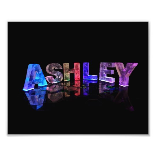 The Name Ashley in 3D Lights Photo Print | Zazzle.com