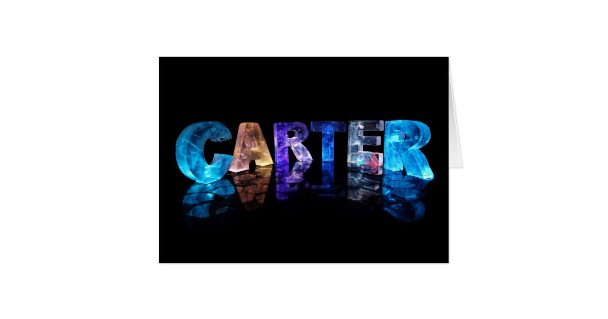 The Name Carter in 3D Lights | Zazzle
