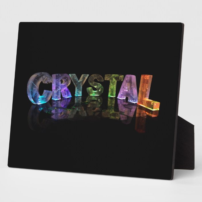 The Name Crystal in 3D Lights (Photograph) Plaque | Zazzle.com