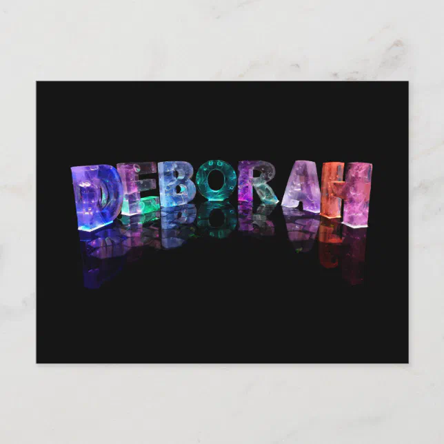 The Name Deborah in 3D Lights (Photograph) Postcard | Zazzle