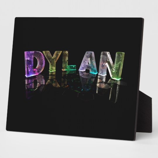 The Name Dylan in 3D Lights (Photograph) Plaque | Zazzle.com