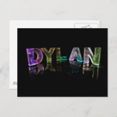 The Name Dylan in 3D Lights (Photograph) Postcard | Zazzle
