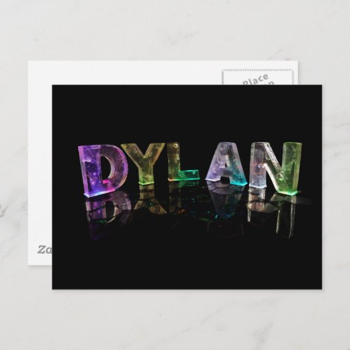 The Name Dylan in 3D Lights (Photograph) Postcard | Zazzle