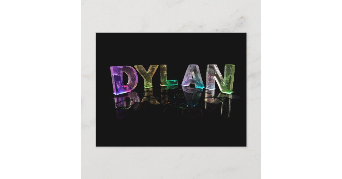 The Name Dylan in 3D Lights (Photograph) Postcard | Zazzle