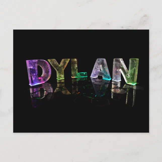 The Name Dylan in 3D Lights (Photograph) Postcard | Zazzle
