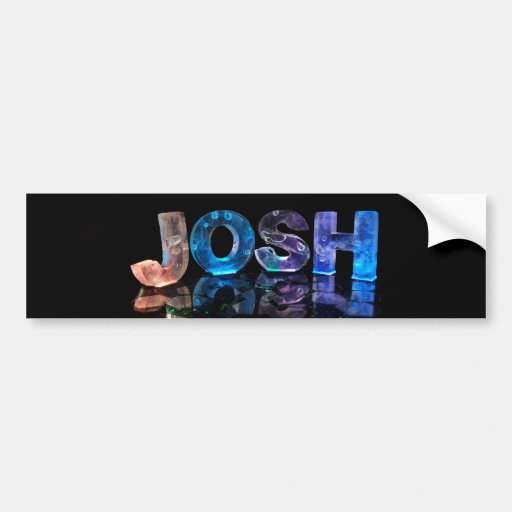 The Name Josh in 3D Lights (Photograph) Bumper Sticker | Zazzle
