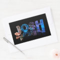 The Name Josh in 3D Lights (Photograph) Rectangular Sticker | Zazzle