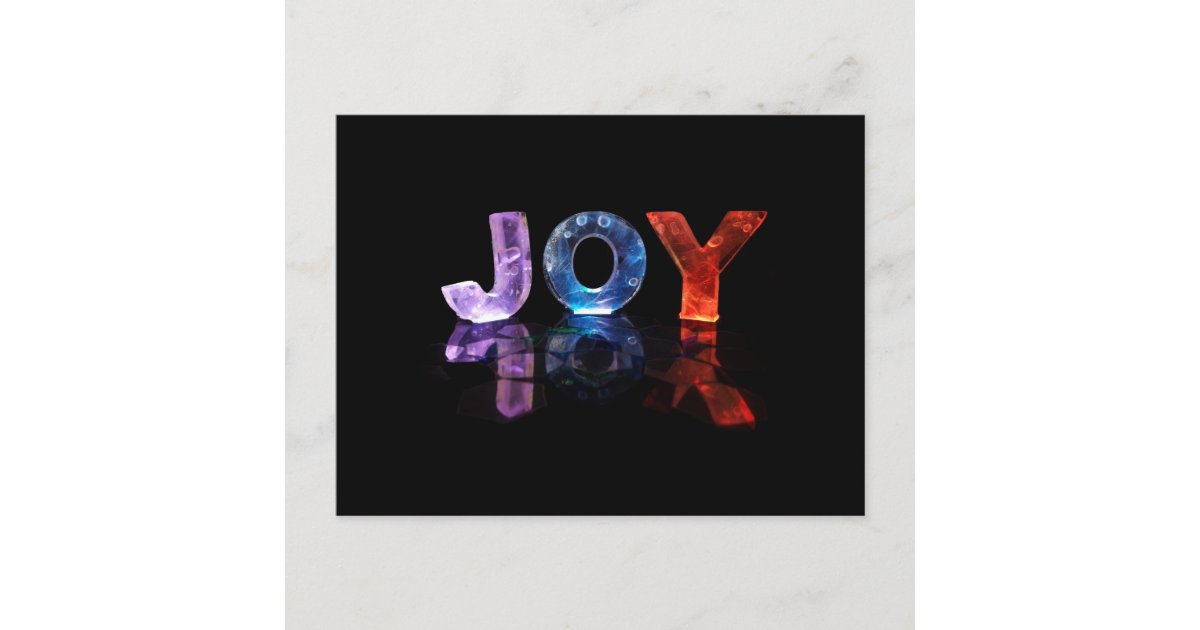 The Name Joy in 3D Lights (Photograph) Postcard | Zazzle