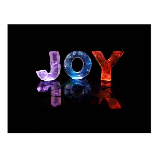 The Name Joy in 3D Lights (Photograph) Postcard | Zazzle.com
