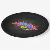 The name Kayla in graffiti Paper Plates | Zazzle
