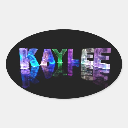 The Name Kaylee in 3D Lights (Photograph) Oval Sticker | Zazzle.com