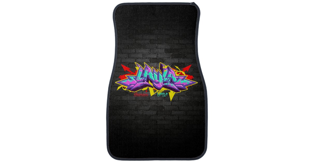 The name Layla in graffiti Car Mat | Zazzle
