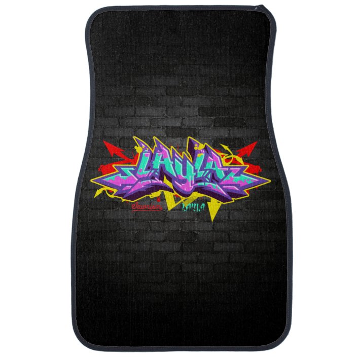 The name Layla in graffiti Car Mat | Zazzle.com