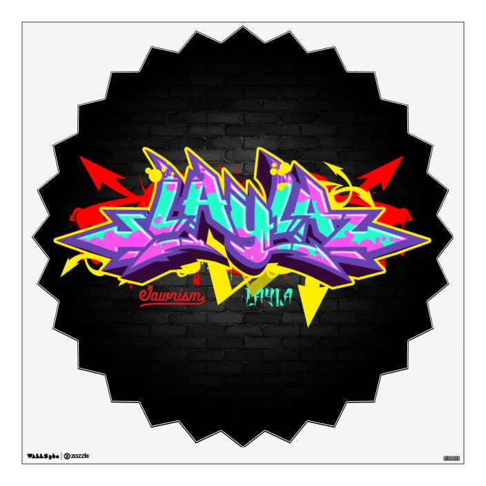 The name Layla in graffiti Wall Sticker | Zazzle.com