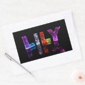The Name Lily in 3D Lights (Photograph) Rectangular Sticker | Zazzle