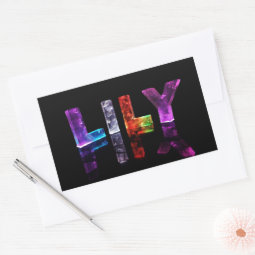 The Name Lily in 3D Lights (Photograph) Rectangular Sticker | Zazzle