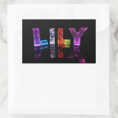 The Name Lily in 3D Lights (Photograph) Rectangular Sticker | Zazzle