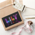 The Name Lily in 3D Lights (Photograph) Rectangular Sticker | Zazzle