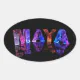 The Name Maya in 3D Lights (Photograph) Oval Sticker | Zazzle