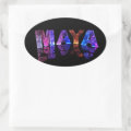The Name Maya in 3D Lights (Photograph) Oval Sticker | Zazzle