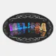 The Name Melissa in 3D Lights (Photograph) Oval Sticker | Zazzle