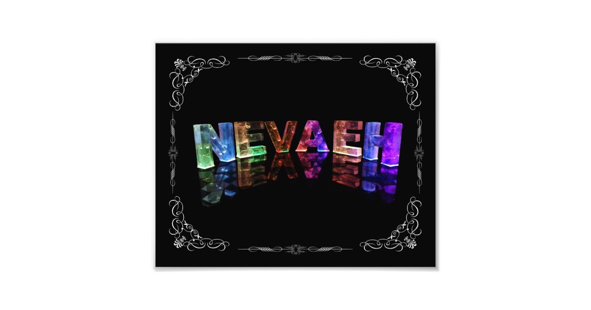 The Name Nevaeh - Name in Lights (Photograph) Photo Print | Zazzle