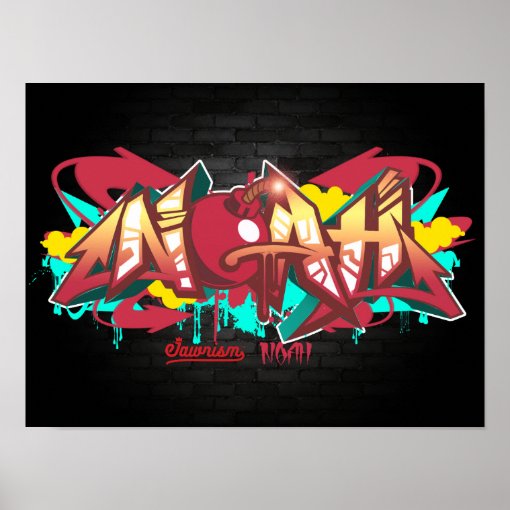 The name Noah in graffiti Poster | Zazzle