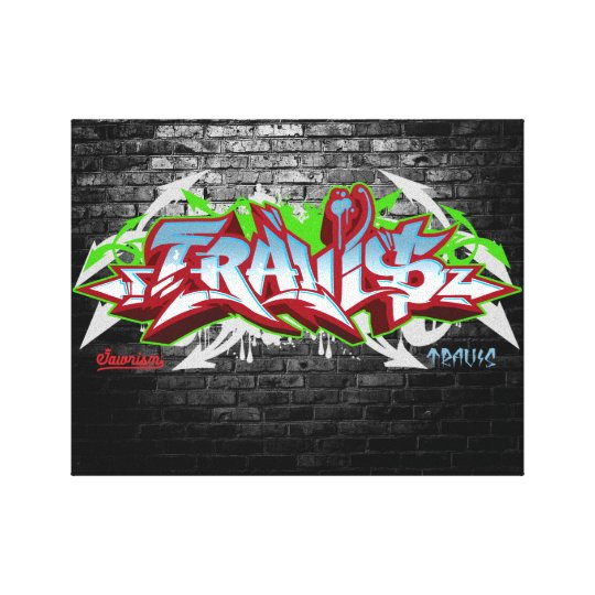 The name Travis in graffiti Canvas Print | Zazzle.com