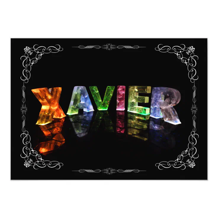 The Name Xavier - Name in Lights (Photograph) Photo Print | Zazzle