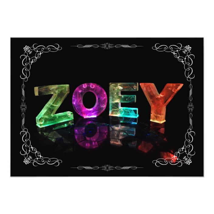 The Name Zoey - Name in Lights (Photograph) Photo Print | Zazzle.com