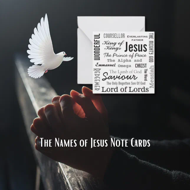 The Names of Jesus Note Card | Zazzle