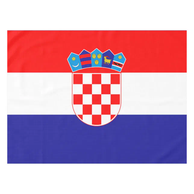 The National flag of Croatia Zastava Hrvatske Tablecloth | Zazzle