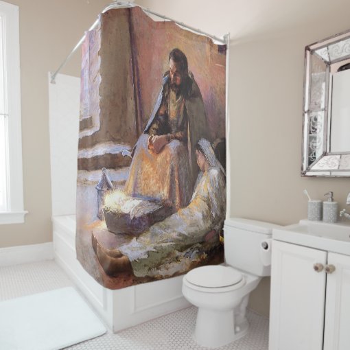 The Nativity By Gari Melchers Shower Curtain | Zazzle