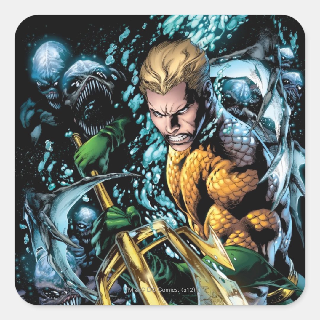 The New 52 - Aquaman #1 Square Sticker | Zazzle
