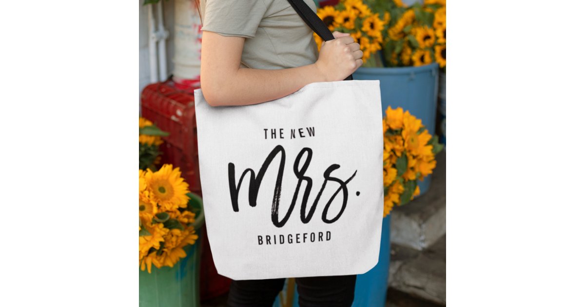 The New Mrs Personalized Bride Tote Bag | Zazzle The New Mrs Personalized Bride Tote Bag | Zazzle