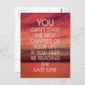 The Next Chapter Life Quote Postcard | Zazzle