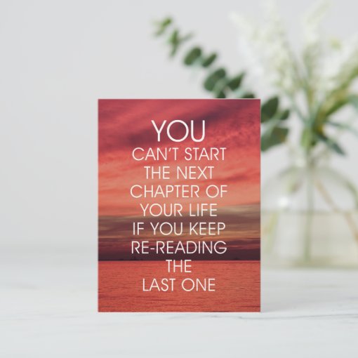 The Next Chapter Life Quote Postcard | Zazzle