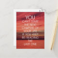 The Next Chapter Life Quote Postcard | Zazzle