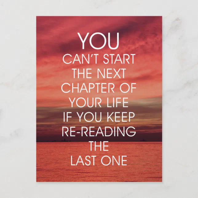The Next Chapter Life Quote Postcard | Zazzle