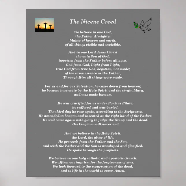 The Nicene Creed Poster | Zazzle