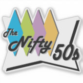 The Nifty 50s Diner Sign Sticker | Zazzle