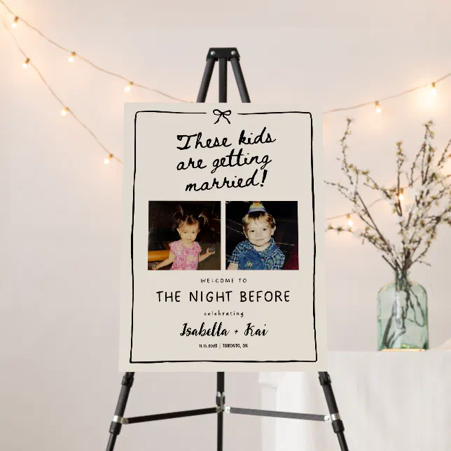 The Night Before Photo Welcome Sign Template, Rehe | Zazzle