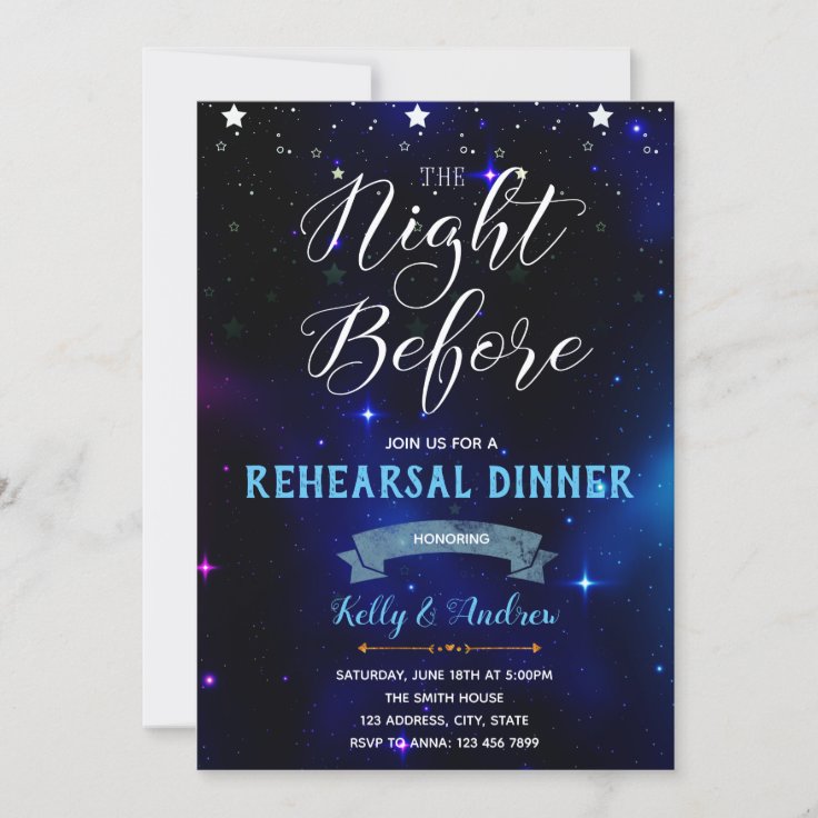 The night before rehearsal dinner theme invitation | Zazzle