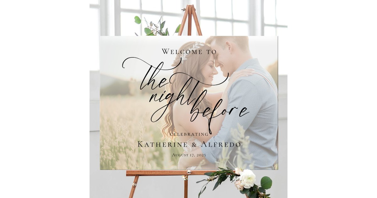 The Night Before Rehearsal elegant photo welcome Poster | Zazzle