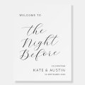 The night before script wedding rehearsal sign | Zazzle
