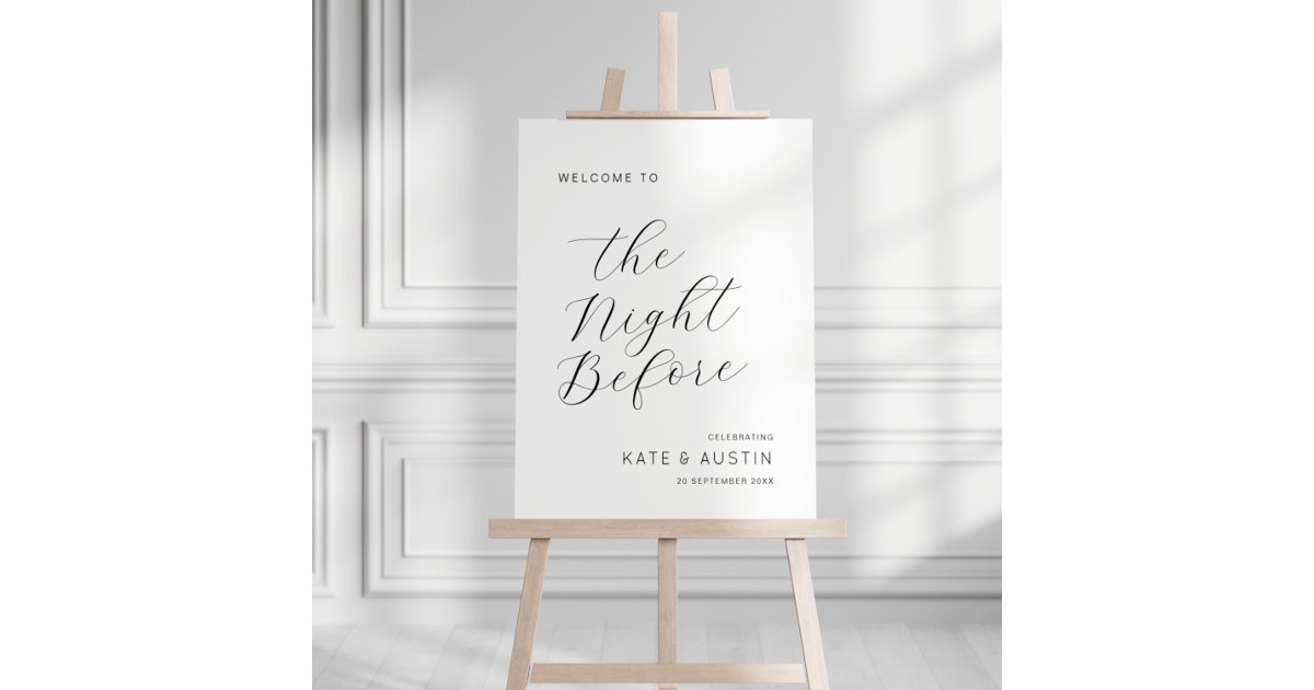 The night before script wedding rehearsal sign | Zazzle