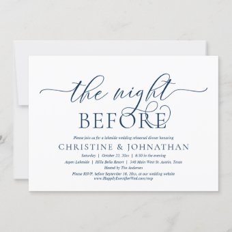 The Night Before, Wedding Rehearsal Dinner Invitation | Zazzle