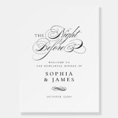 The Night Before Wedding Rehearsal Dinner Sign | Zazzle